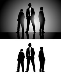 Portrait of three people Royalty Free Vector Image