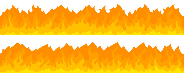 Fire flame frame borders Royalty Free Vector Image