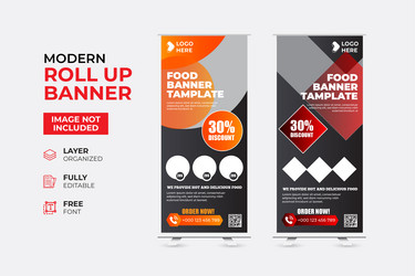 Restaurant Roll Up Banner Vector Images (over 260)