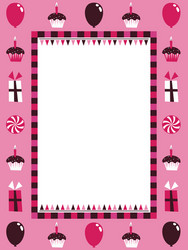 Party frame with banner Royalty Free Vector Image