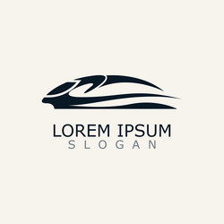 Modern train logo image design transport railway Vector Image