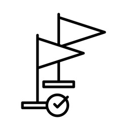 Strategy key performance indicator icon Royalty Free Vector