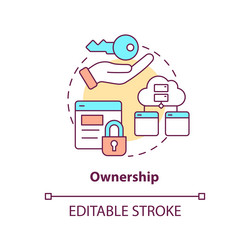 Ownership turquoise concept icon Royalty Free Vector Image