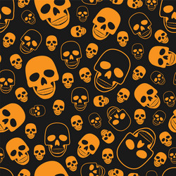 Seamless color pattern with skull Royalty Free Vector Image