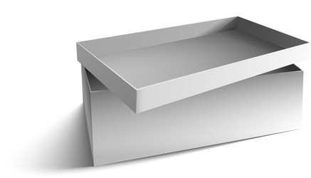 White big box Royalty Free Vector Image - VectorStock