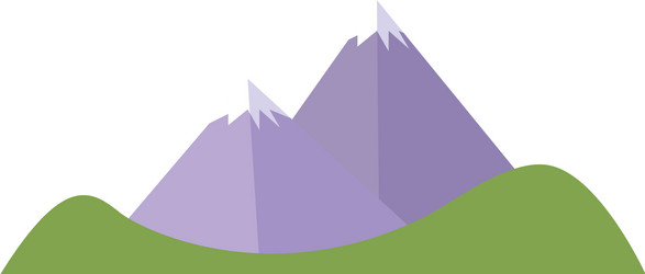 Single mountain icon Royalty Free Vector Image
