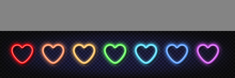 Bright neon heart Royalty Free Vector Image - VectorStock