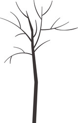 Tree trunk silhouette Royalty Free Vector Image