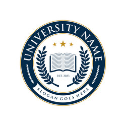 University and college school crests and logo Vector Image