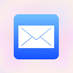 Web icon open the envelope purple gradient Vector Image