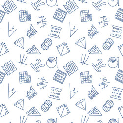 Mathematics seamless pattern Royalty Free Vector Image