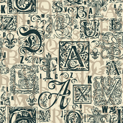 Creative letters seamless pattern english Vector Image