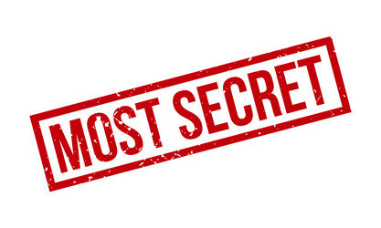Most secret rubber stamp red secret rubber Vector Image