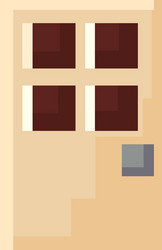 Pixel door entrance Royalty Free Vector Image - VectorStock