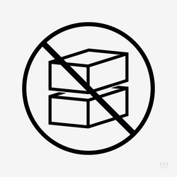 Do not stack packaging symbol sign and label Vector Image