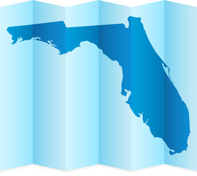 Florida scribble map Royalty Free Vector Image
