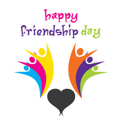 Happy friendship day design Royalty Free Vector Image