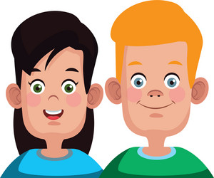 Kids friends cartoon Royalty Free Vector Image