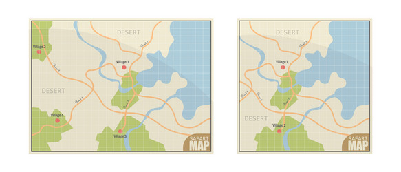 Safari map isolated on white Royalty Free Vector Image