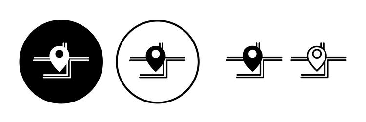Address icon location icon symbol pin Royalty Free Vector