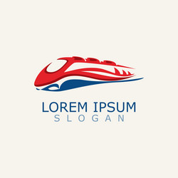 Modern train logo image design transport railway Vector Image