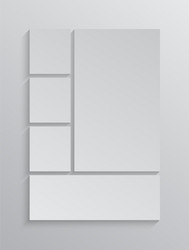 Template collage of five frames images photo Vector Image