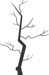 Tree trunk silhouette Royalty Free Vector Image