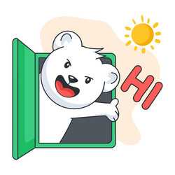 Hi bear Royalty Free Vector Image - VectorStock