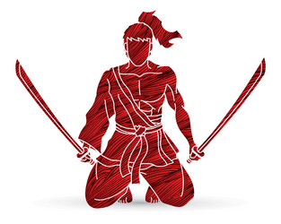 Ninja Master Cartoon Vector Images (over 200)