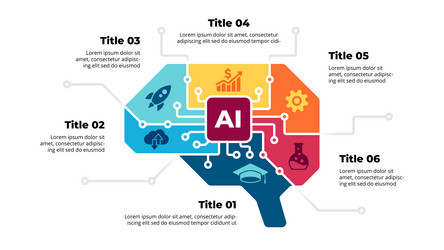 Artificial intelligence infographic machine Vector Image