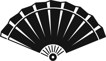 Hand held fan icon logo Royalty Free Vector Image