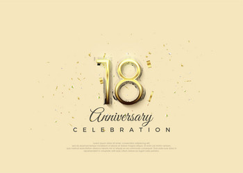 Number Gold 18 Vector Images (over 380)