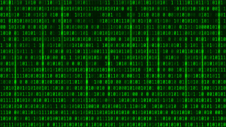 Digital binary data and streaming code Royalty Free Vector