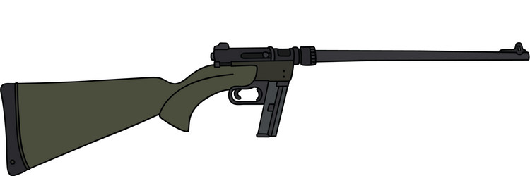 Colorful green kalashnikov gun cartoon Royalty Free Vector