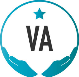 Initial letter gi hand care logo design template Vector Image