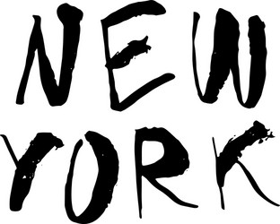 New york hand writting isolated on white Vector Image