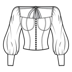 Blouse Technical Drawing Vector Images (over 3,900)