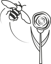 Beautiful Rose Bee Vector Images (over 120)