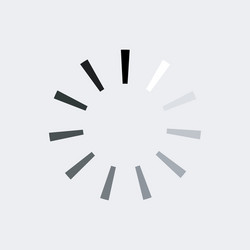 Blue loading circle icon buffer loader Royalty Free Vector