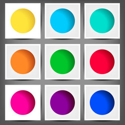 Set of blank stickers Royalty Free Vector Image