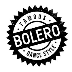 Famous dance style bolero stamp Royalty Free Vector Image