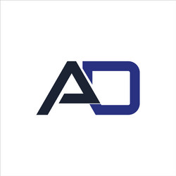 Initial letter ad or da logo design template Vector Image