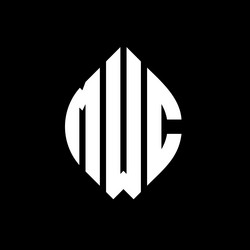 Mwc logo letter design Royalty Free Vector Image