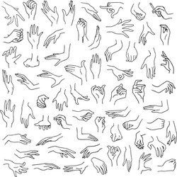 Woman hands pack Royalty Free Vector Image - VectorStock