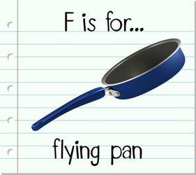 Flashcard letter f is for fly Royalty Free Vector Image