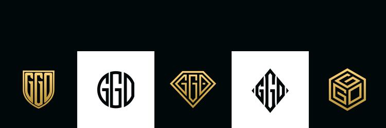 Initial letters dbs logo designs bundle Royalty Free Vector