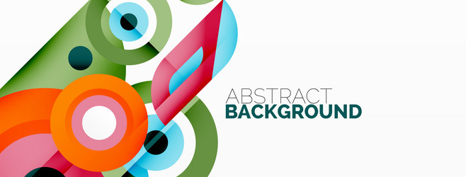 Abstract round shapes background minimalist Vector Image