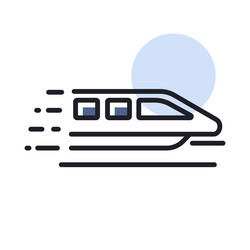Monorail speed modern train icon graph symbol Vector Image