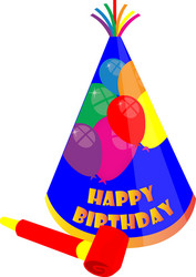 Party hat icon cartoon Royalty Free Vector Image