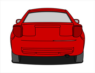 Passenger car top view fast outline Royalty Free Vector